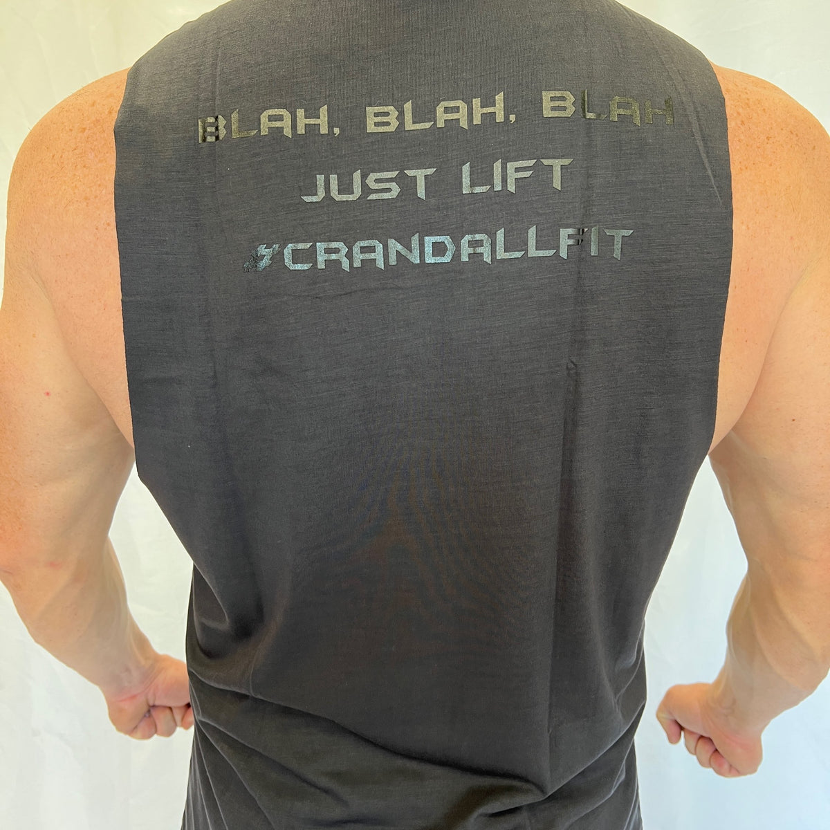 CF Grey Sleeveless "Just Lift" Tee – Crandall Fitness